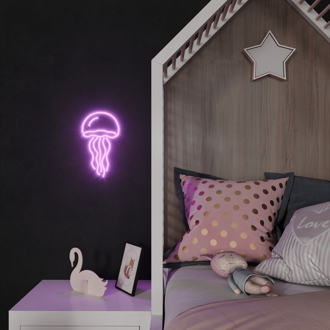 Jellyfish LED Neon Sign Water Life Night Lights Choose - Etsy