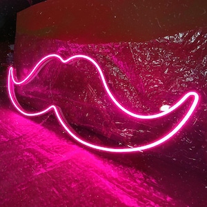 Mustache LED Neon Sign for Wall - Perfect Business Backdrop and Salon ...