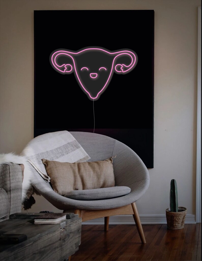 Uterus LED Neon Sign Feminist Wall Decor Kawaii Cuterus - Etsy