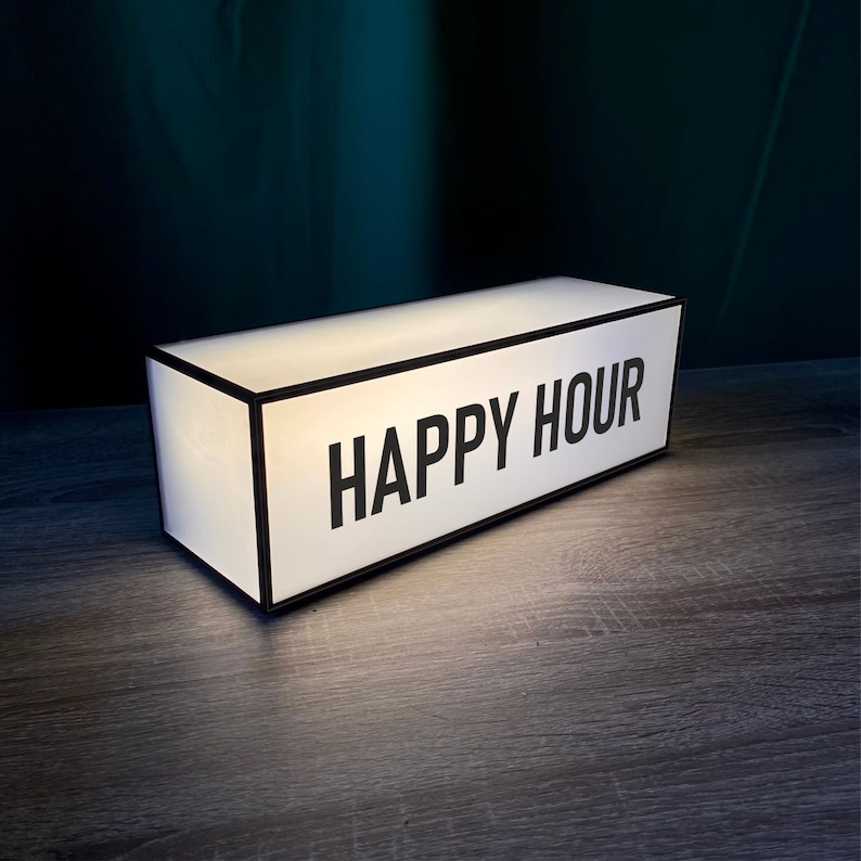 Happy Hour Sign - Kitchen and Bar Table and Wall Decor - Tiki Bar Beach ...