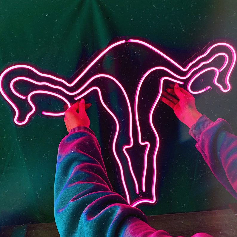 Uterus LED Neon Sign, Feminist Wall Decor - Choose Your Color, Size and ...