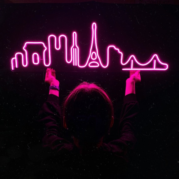 City Skyline Led Neon Sign Cityscape Home Decor - Etsy