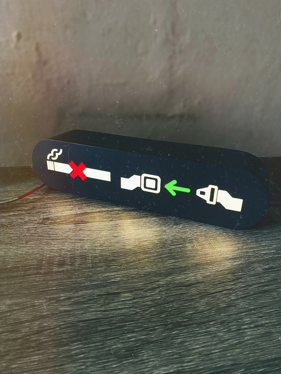 Fasten Seat Belts Lamp | Travel Art Home Decor - Stylish Table Light ...