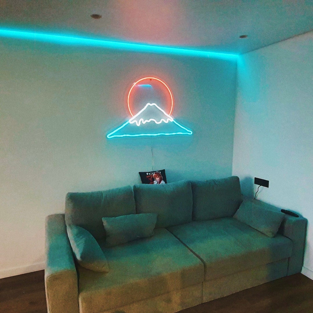 Fuji Mountain LED Neon Sign | Japanese Home Decor | Travel Wall Art ...