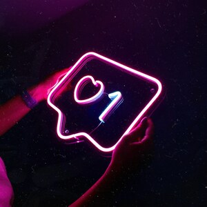 Like LED Neon Sign | Social Media Icons | Button Reaction - Choose Your ...