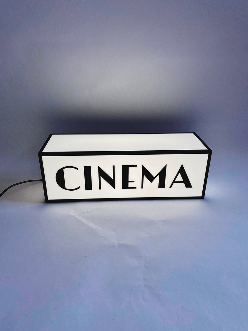 Acrylic Cinema Light Box | Small Table and Wall Lamp for Movie Night ...