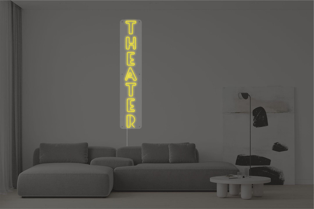 Theater LED Neon Sign | Movie Room Wall Art | Decor for Bedroom ...