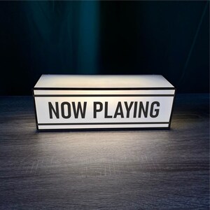 Now Playing Sign Table Light Box Table Decor Illuminated Recording Sign ...