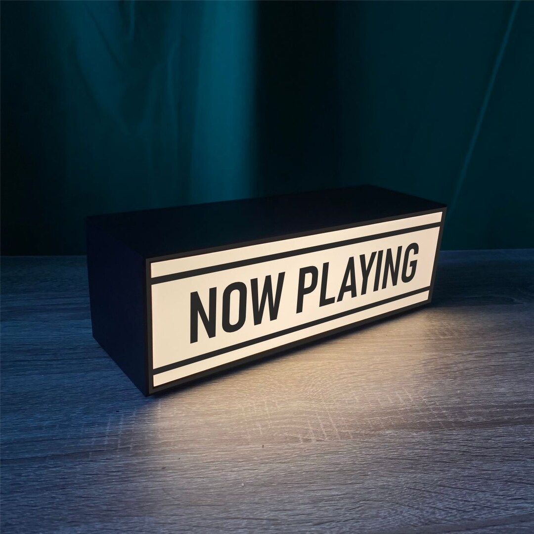 Now Playing Sign Table Light Box Table Decor Illuminated Recording Sign ...
