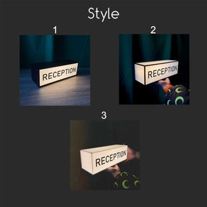 Reception Sign | Table and Wall Light Box | Sign for Business | USB ...