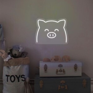 Cute Baby Pig LED Neon Sign, Nursery Decor, Farm Theme Decor - Choose ...