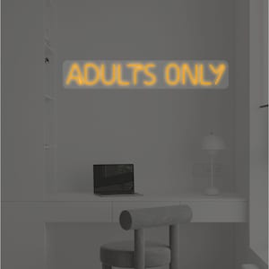 Adults Only LED Neon Sign | 18+ Icon Decor for Bar | Navigation Wall ...