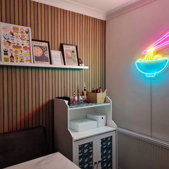Ramen Bowl With Chopstick LED Neon Sign Japanese Noodles - Etsy