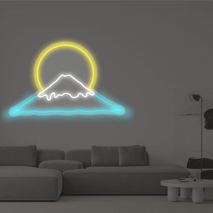 Fuji Mountain LED Neon Sign - Japanese Home Decor and Travel Wall Art ...