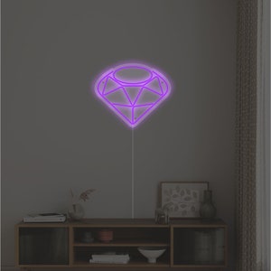 Diamond LED Neon Sign | Minimalistic Geometric Decor - Choose Your ...
