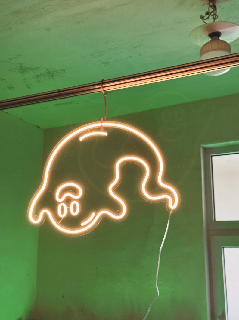 Cute Ghost LED Neon Sign - Halloween Wall Art for Spooky Decor - Choose ...