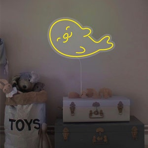 Cute Seal LED Neon Sign | Manatee Art | Nautical Sign - Choose Your ...