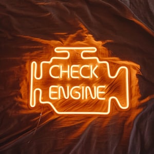 Check Engine LED Neon Sign | Perfect Automotive Gift for Dad, Mechanic ...