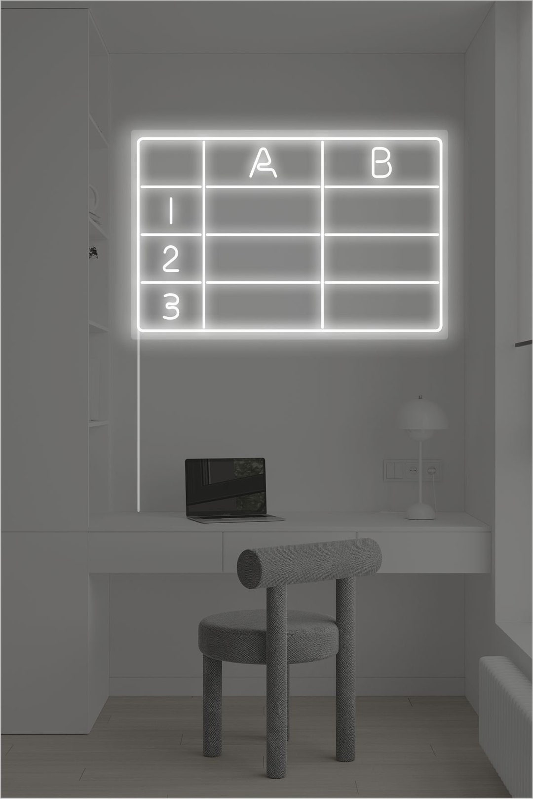 Spreadsheet LED Neon Sign, Funny Office Decor, Accountant or Boss Gift ...