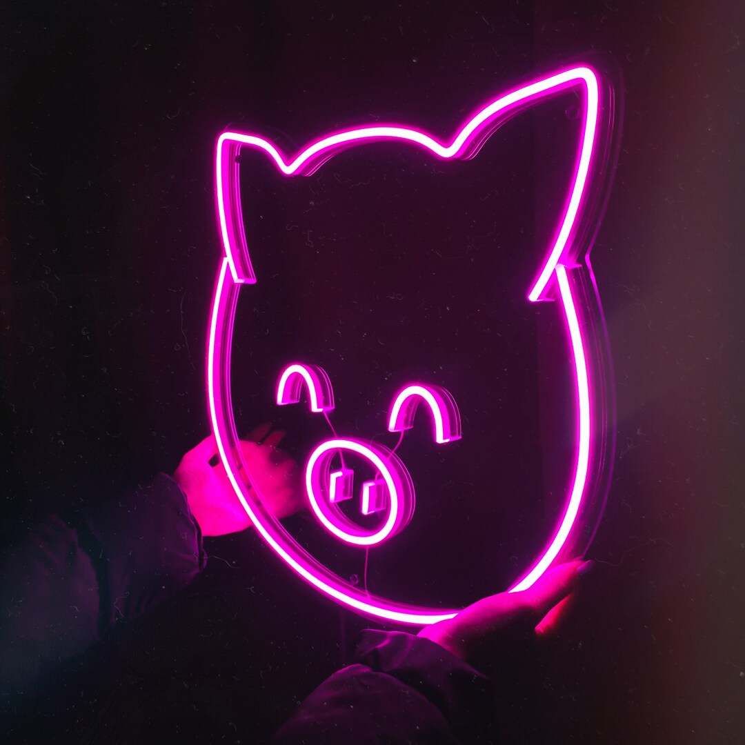 Cute Baby Pig LED Neon Sign, Nursery Decor, Farm Theme Decor - Choose ...