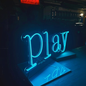 Play LED Neon Sign, Decor for Game Room - Choose Size and Colors ...