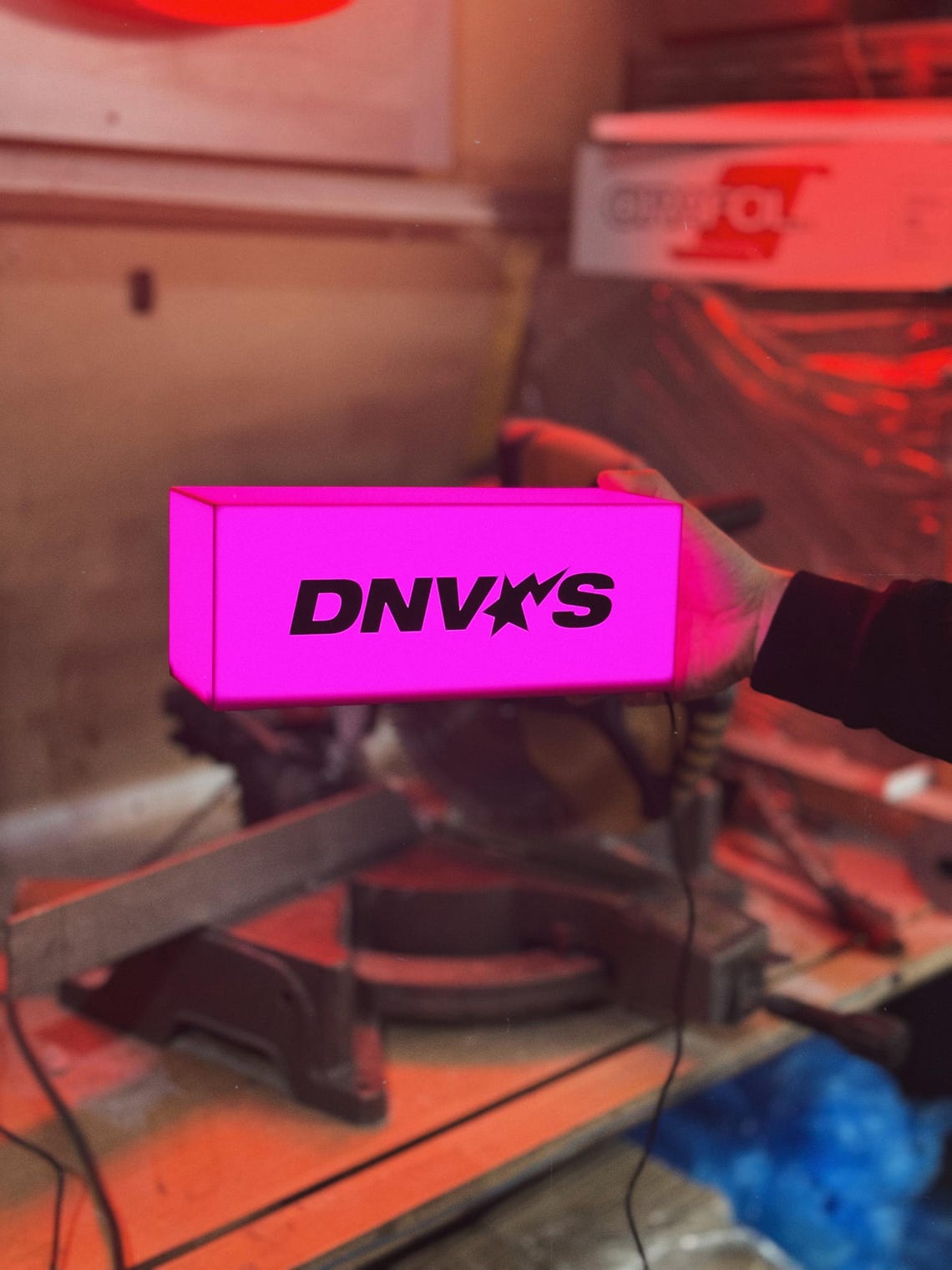 Custom Neon Light Box | Five Light Sides | Colored Sign | Table and ...