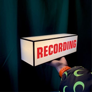 Recording Sign Table Light Box Table Decor Illuminated Recording Sign ...