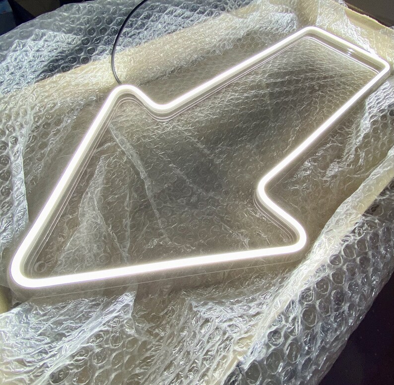 Direction Arrow LED Neon Sign Navigation Arrow Wall Decor for | Etsy