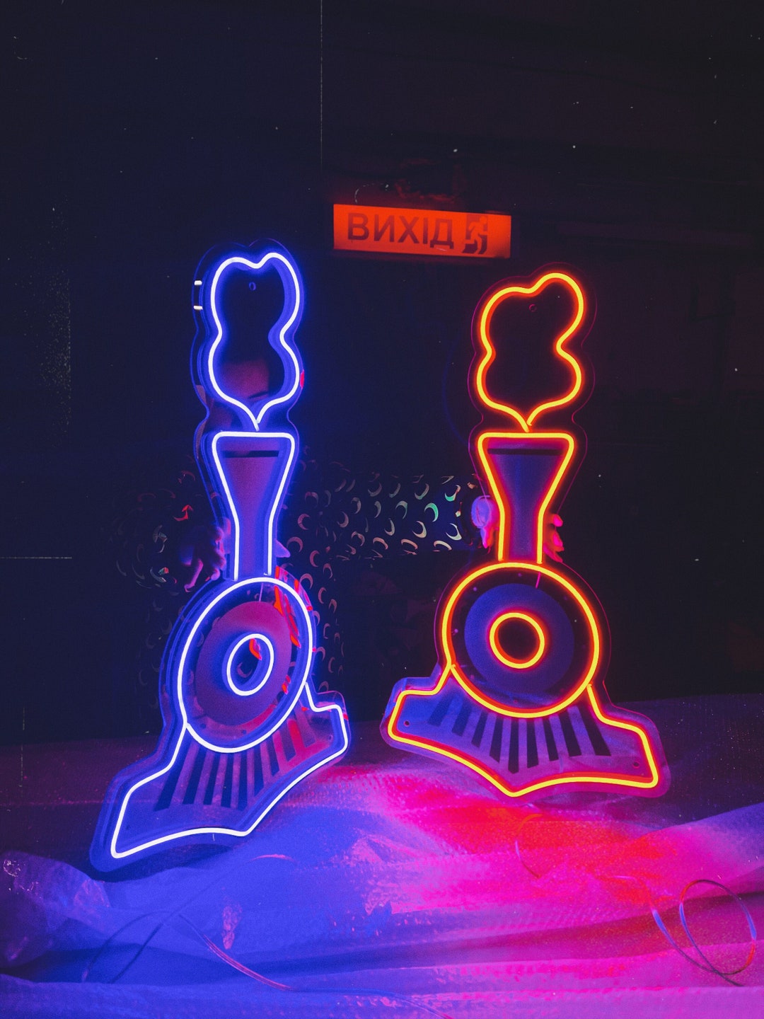 Steam Locomotive LED Neon Sign | Train Wall Decor | Kids Room Decor ...