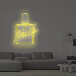 Nails LED Neon Sign Salon Sign for Wall Business Sign Beauty Salon ...