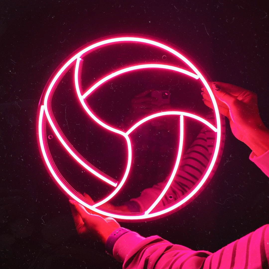 Volleyball LED Neon Sign, Sports Decor for Kids Room, Choose Your Color ...