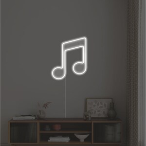 Musical Note Wall Decor | Led Neon Sign | Music Art | Wall Art | Bright ...