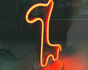 Giraffe Neon Art - Etsy