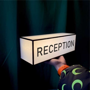 Reception Sign | Table and Wall Light Box | Sign for Business | USB ...