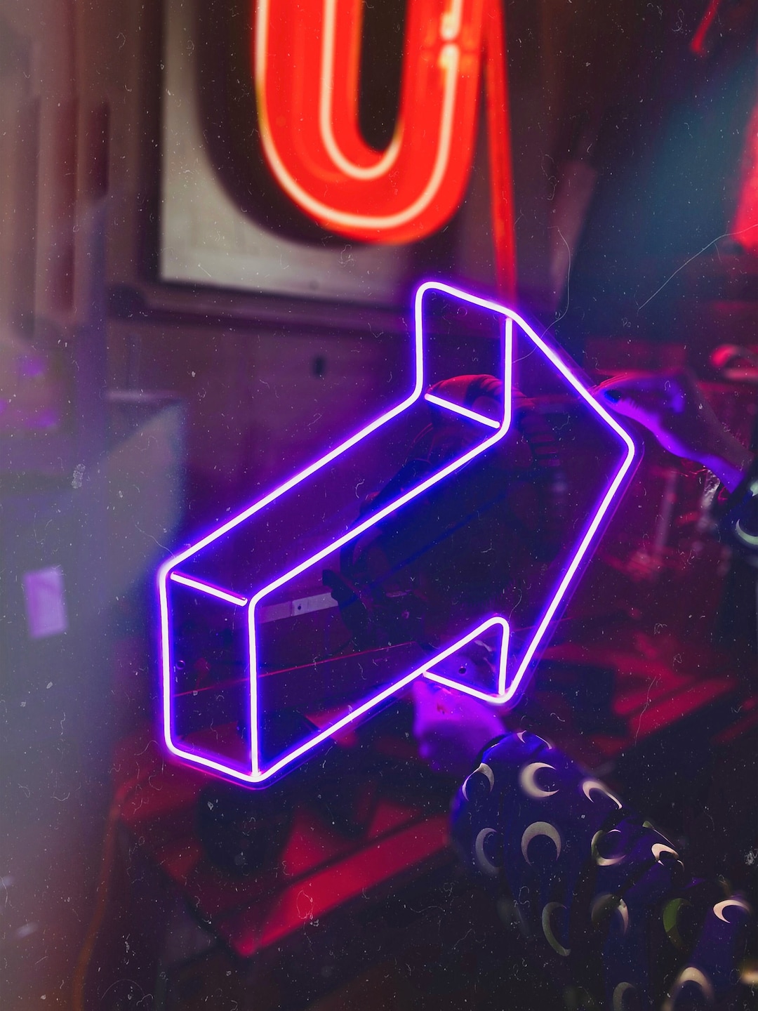 Direction Arrow LED Neon Sign, Navigation Arrow Wall Decor for Business ...