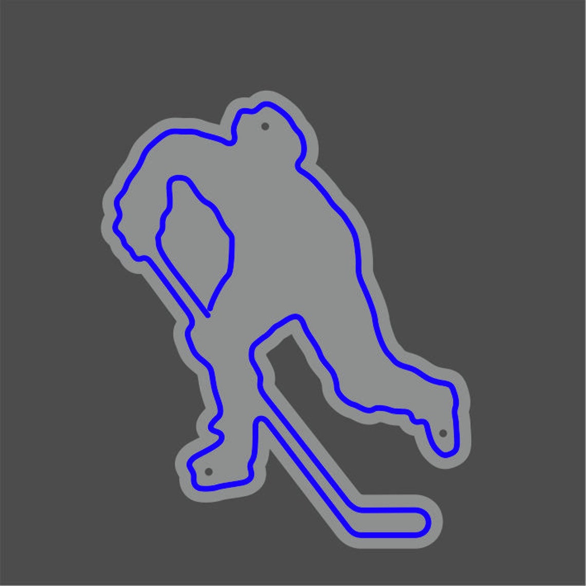 Hockey Player LED Neon Sign Sport Wall Decor Choose Your - Etsy
