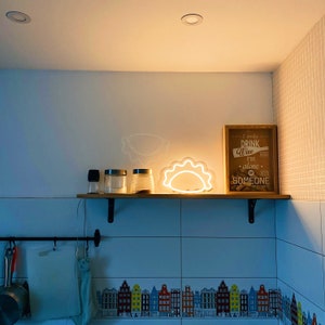 Cute Dumpling Led Neon Sign, Japanese Fried Gedza Night Light, Food ...