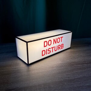 Do Not Disturb Sign | Table and Wall Light Box | Recording Studio Art ...