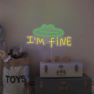 Cute Toad Frog LED Neon Sign | Baby Boy or Girl Decor | Animal Wall Art ...