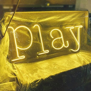 Play LED Neon Sign, Decor for Game Room Choose Size and Colors, Control ...