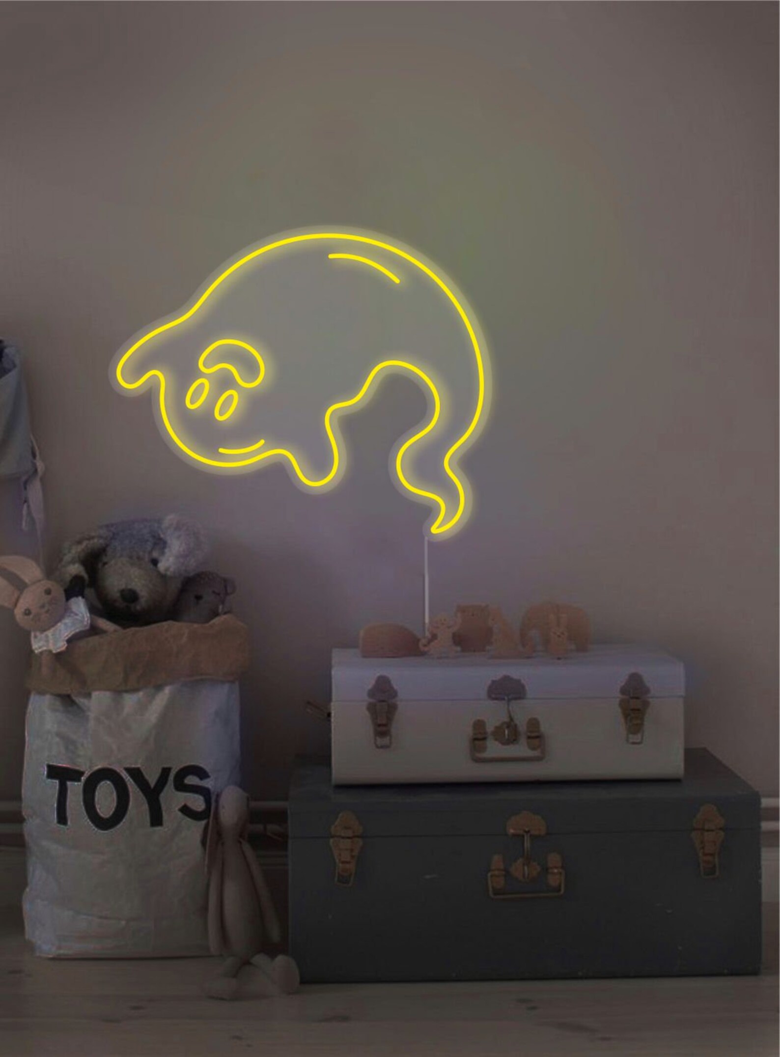 Cute Ghost LED Neon Sign - Halloween Wall Art for Spooky Decor - Choose ...