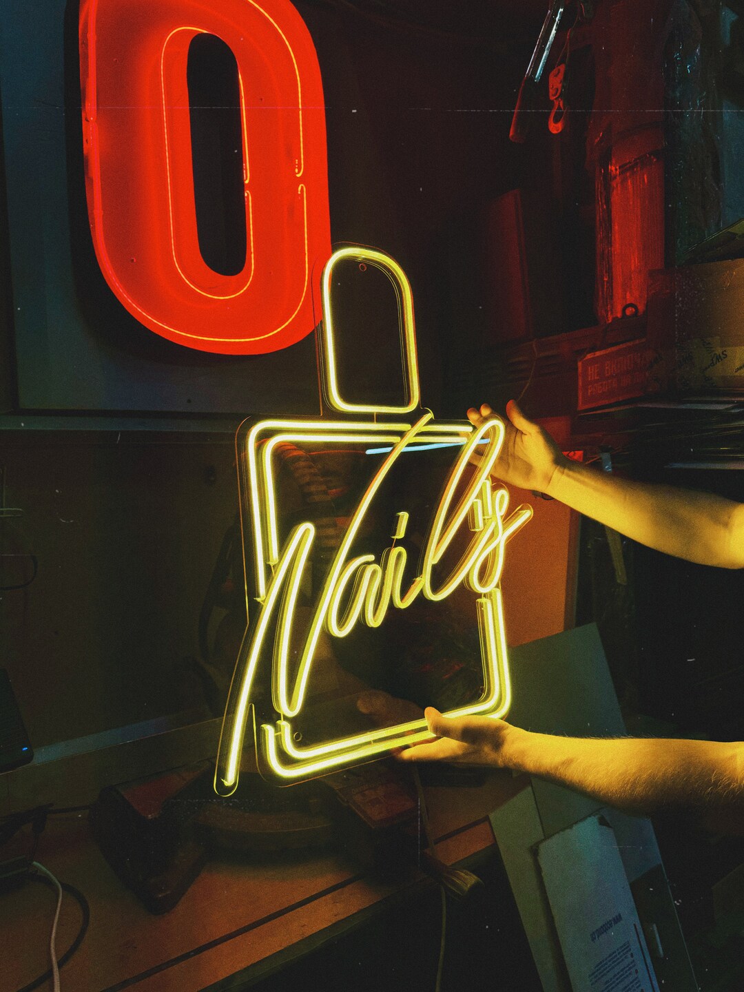 Nails LED Neon Sign | Salon Sign for Wall | Business Sign | Beauty ...