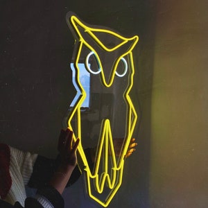 Owl LED Neon Sign | Origami Wall Art, Bedroom Decor Teens, Bright Wall ...