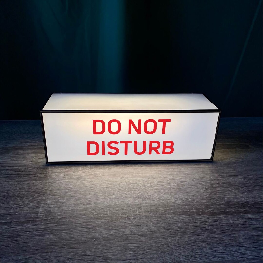 Do Not Disturb Sign Table and Wall Light Box Recording Studio Art Desk ...