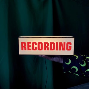 Recording Sign Table Light Box Table Decor Illuminated Recording Sign ...