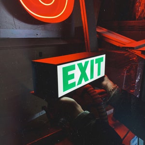 Exit Sign | Table and Wall Light Box | Table Decor | Illuminated Sign ...