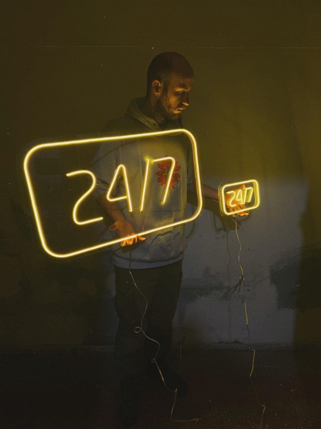 24/7 LED Neon Sign | Navigation Sign | Direction Light for Business ...