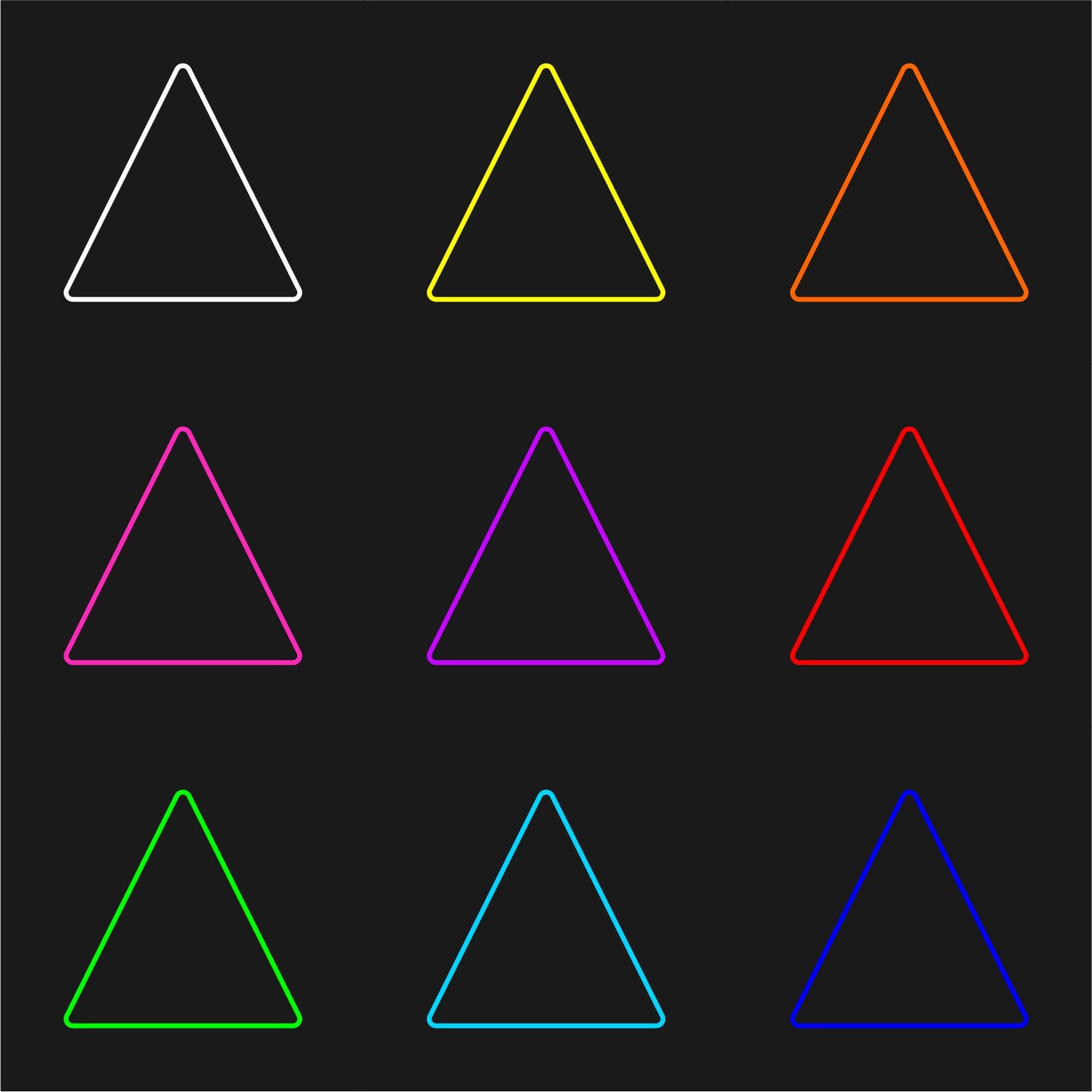 Triangle Led Neon Sign Minimalistic Geometric Decor Choose - Etsy