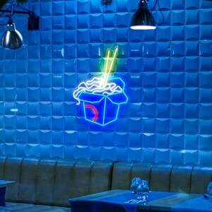 Chinese Take Out Box LED Neon Sign | Chinese Food Wall Decor | Ramen ...