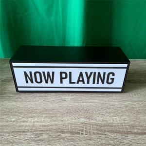Now Playing Sign Table Light Box Table Decor Illuminated Recording Sign ...